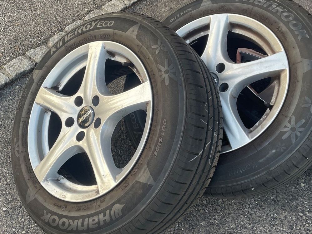 RONAL 16" Zoll Alufelgen I Sommerreifen Hankook I 215/60/16 | Kaufen ...