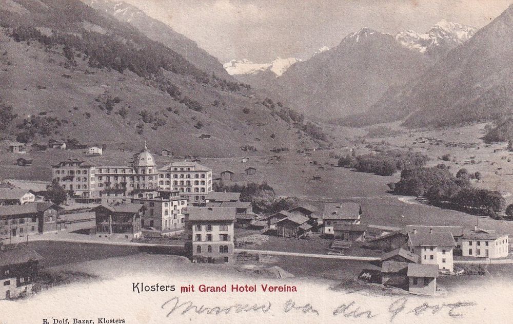 Klosters GR mit Grand Hôtel VEREINA um 1904 | Kaufen auf Ricardo