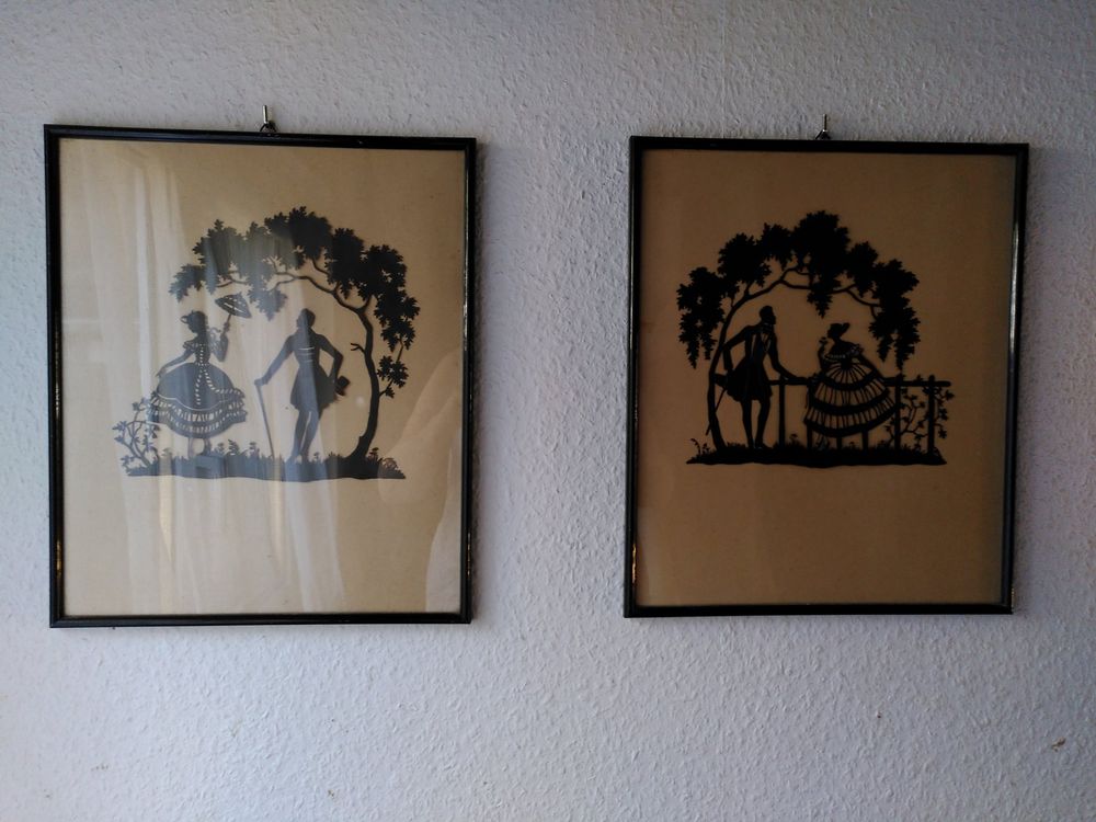 2 Elegante Scherenschnitte, Herbstdeko, Vintage Look! (Gebraucht) in ...