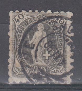 Hélvétie debout n° 69B oblitéré 1200.-- (Gebraucht) in Boécourt für CHF ...