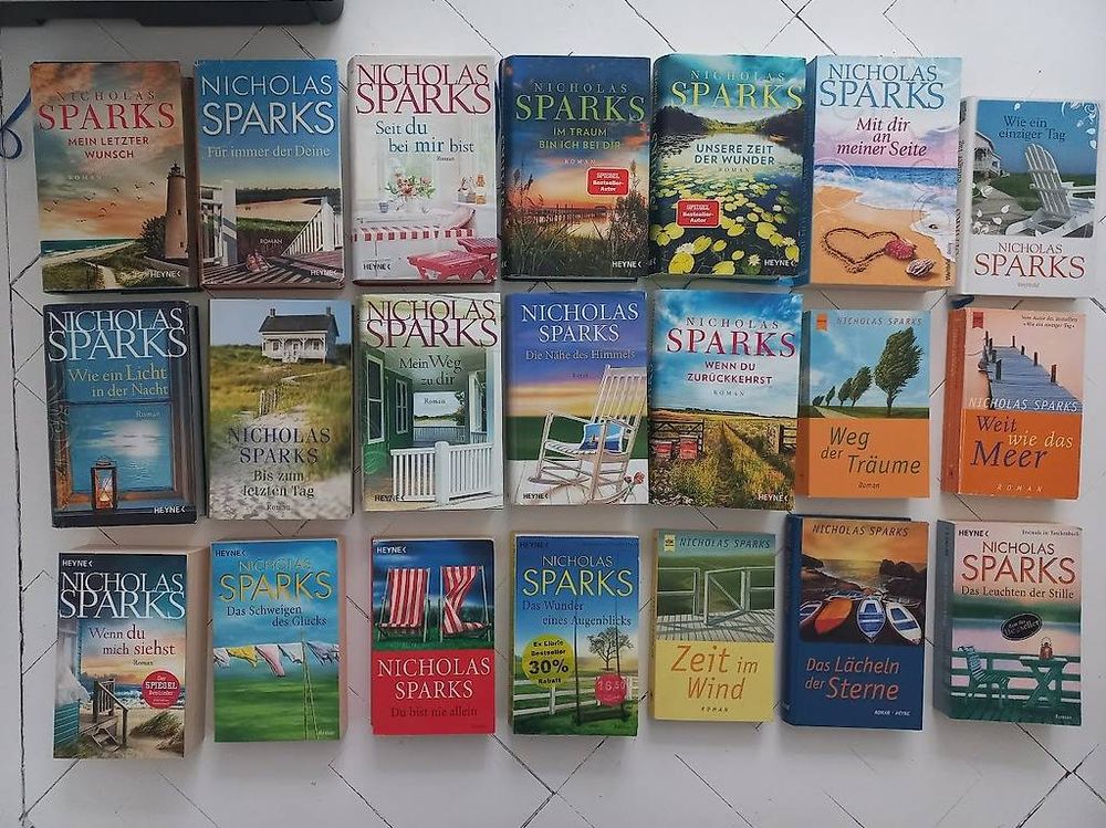 Nicholas Sparks, 21 Top-Romane (Gebraucht) in bischofszell für CHF 60 – mit Lieferung auf ...