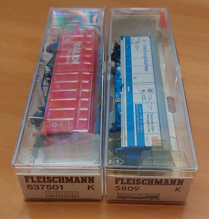 Fleischmann - 2 Schiebewandwagen der DB Ep V - RARITÄT! (Neu und ...