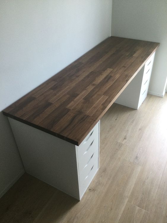 Bürotisch/Schreibtisch mit 2 Korpuse IKEA | Kaufen auf Ricardo