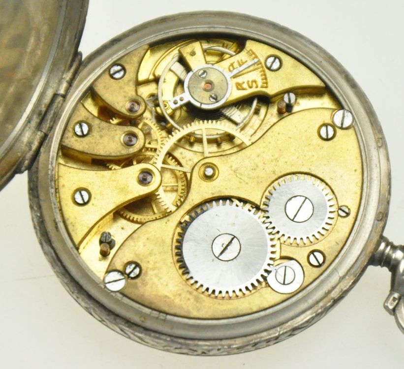 Taschenuhr aus Silber, A. Zeta Watch, läuft (Gebraucht) in Wettingen ...