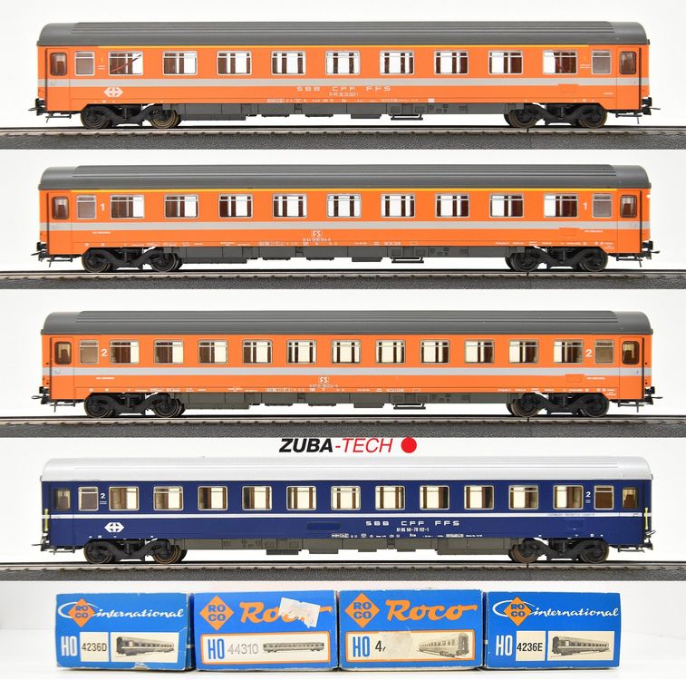 Roco 4x Eurofima Personenwagen SBB/FSB, H0 GS mit OVP | Kaufen auf Ricardo