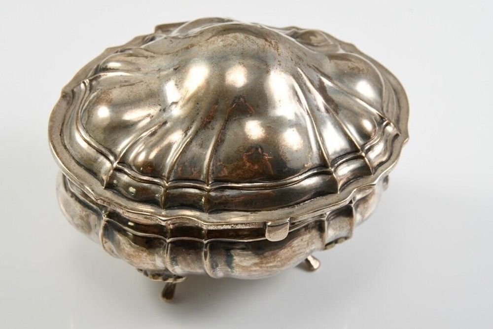 ** 800er SILBER ANTIKE DECKELDOSE - GEPUNZT ** | Kaufen auf Ricardo