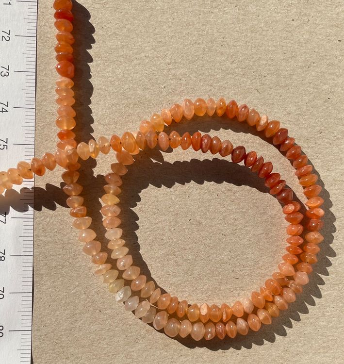 Aventurin orange Strang für Kette 5 mm auf Flexdraht (Neu und ...