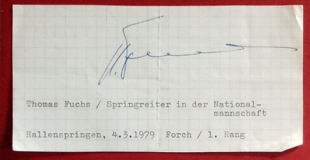 Thomas Fuchs Autogramm signiert Zettel 7x14cm (Gebraucht) in ...