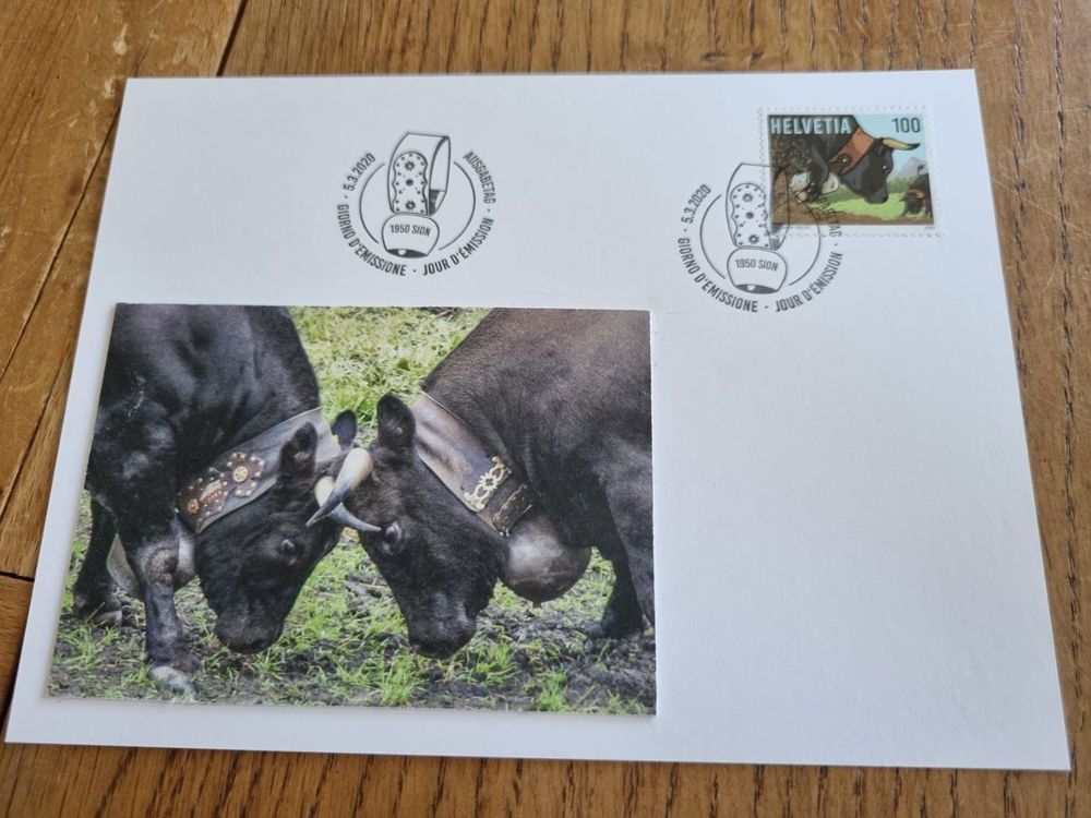 2020 FDC Karte Motiv Eringer Kühe (Gebraucht) in Arni AG für CHF 4 – mit Lieferung auf Ricardo ...