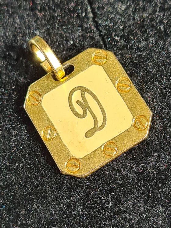 Quadratische Medaille des Buchstaben D 800Silber von GIORGI (Gebraucht ...
