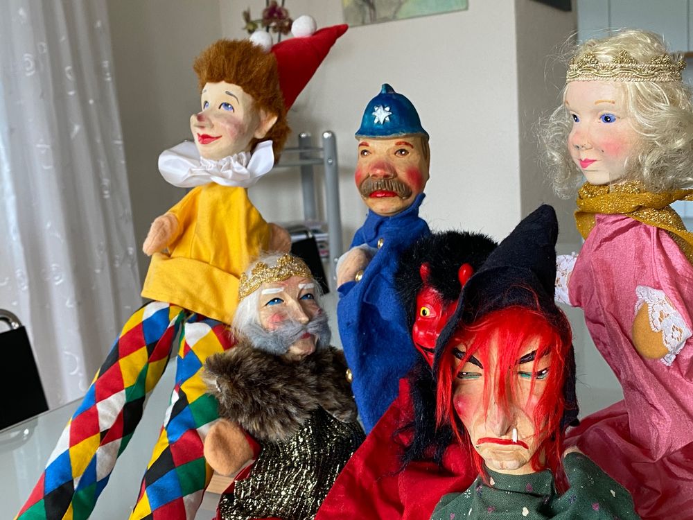 Kasperle - Figuren aus Holz, handgeschnitzt, handbemalt | Kaufen auf ...