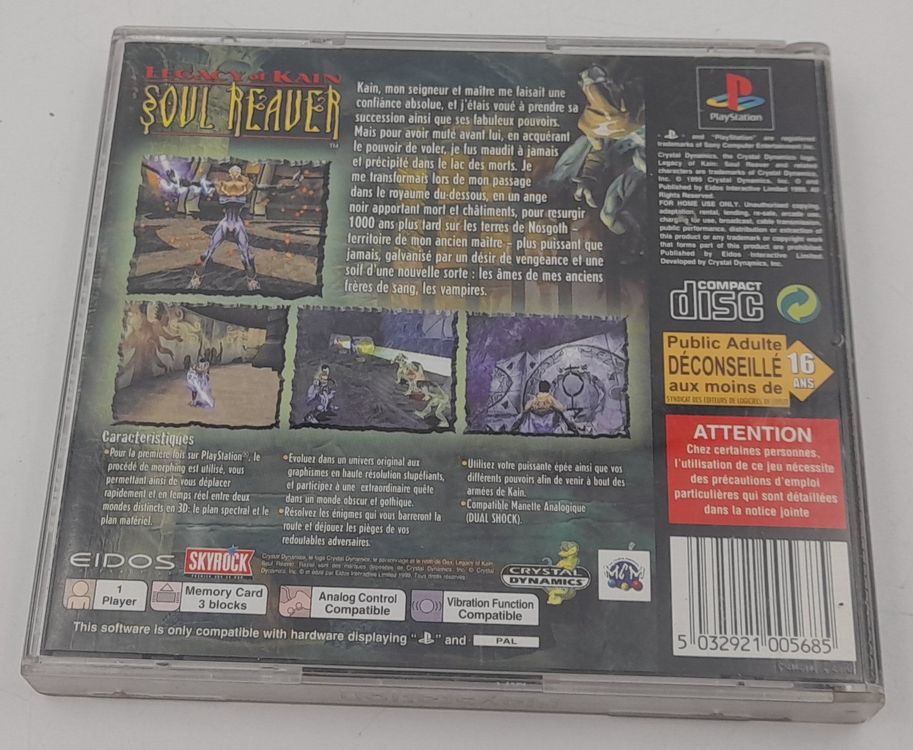 Legacy of Kain: Soul Reaver PS1 – Version Française PAL (D'occasion) à ...