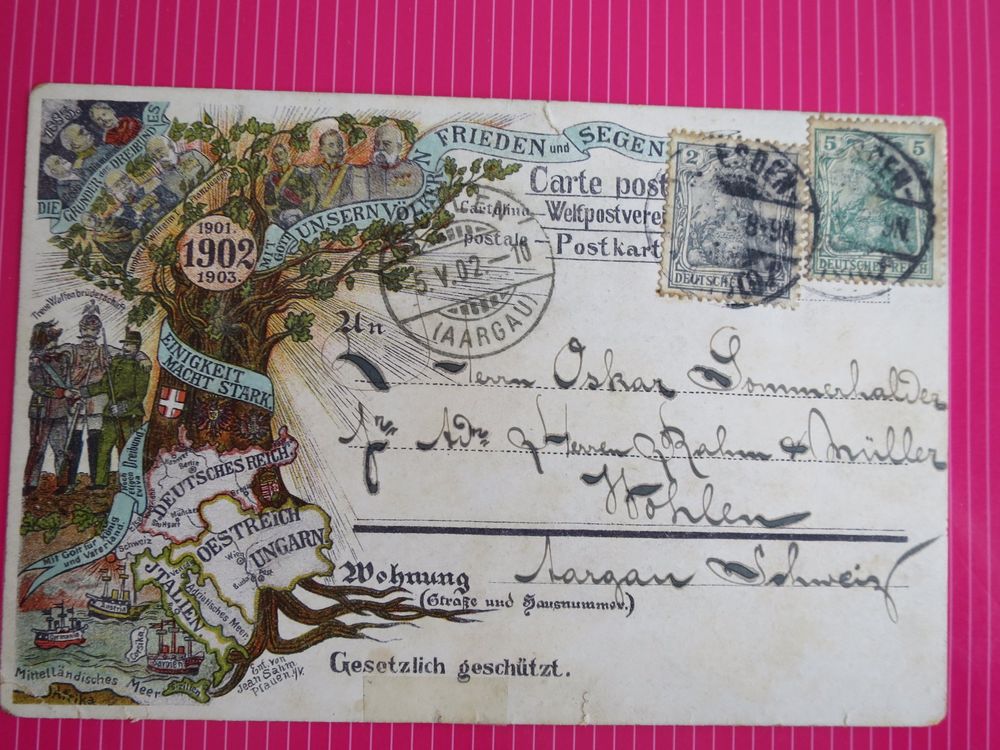 AK Dreibund Österreich Deutschland Italien 1902 (Gebraucht) in Zürich ...