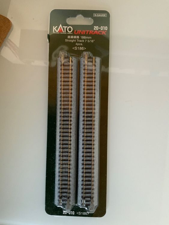 Kato Unitrack 20-010 4x Gerades Gleis 186mm N-Spur Neu | Kaufen auf Ricardo