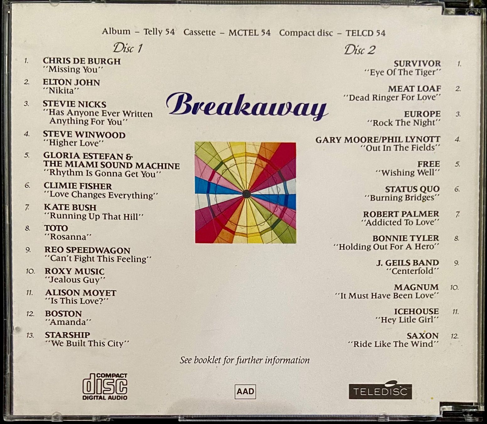 4 CDs Breakaway • Chris De Burgh • Elton John • Status Quo (Gebraucht ...