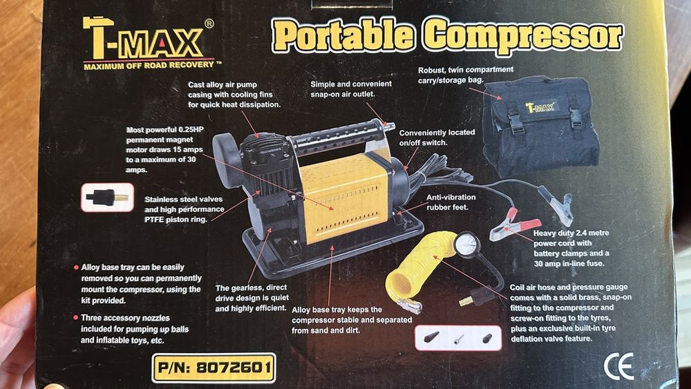 T-Max portabler Kompressor Hochleistung 72l/Min NEU (Neu und ...