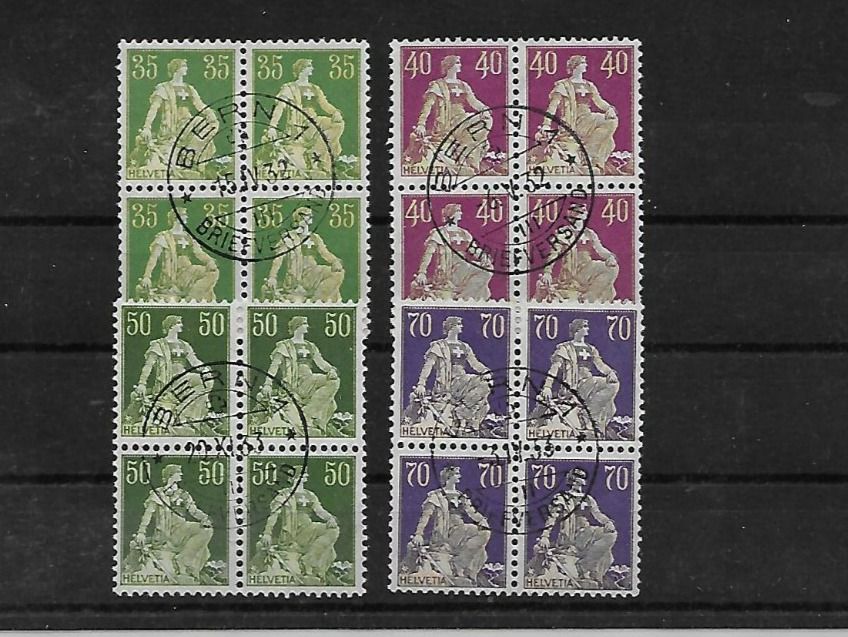 Freim gest.Viererbl.Restlot 1908 111/113/162/176 Kat:CHF100 | Kaufen auf Ricardo