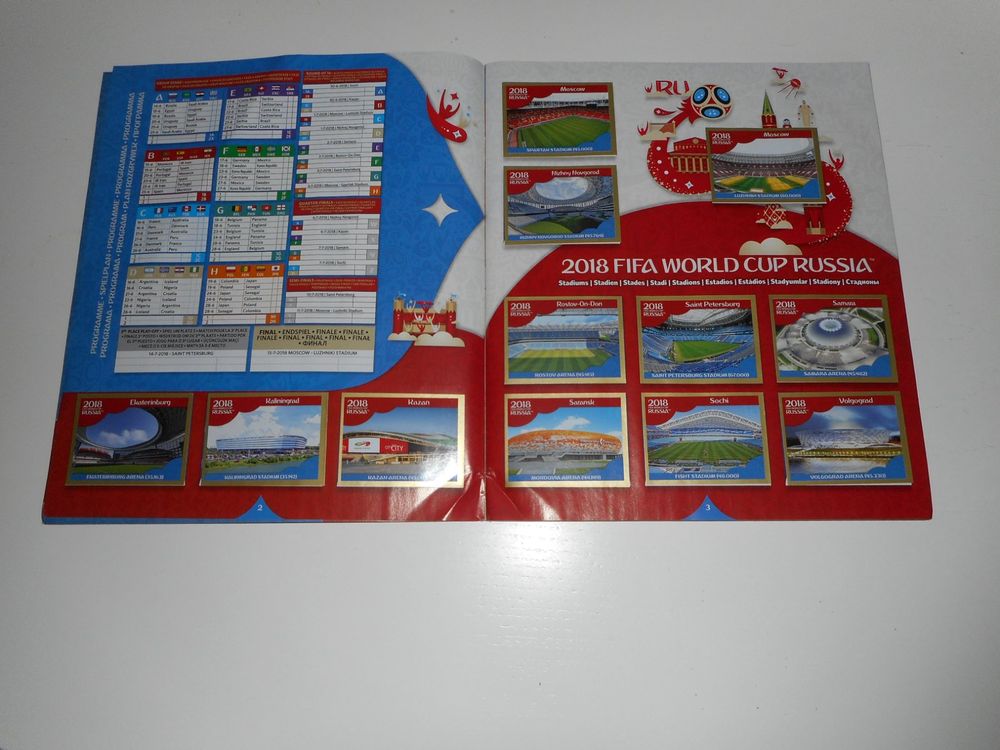Panini WM Album Russia 2018 komplett mit Cola Sticker Nr.1 (Gebraucht ...