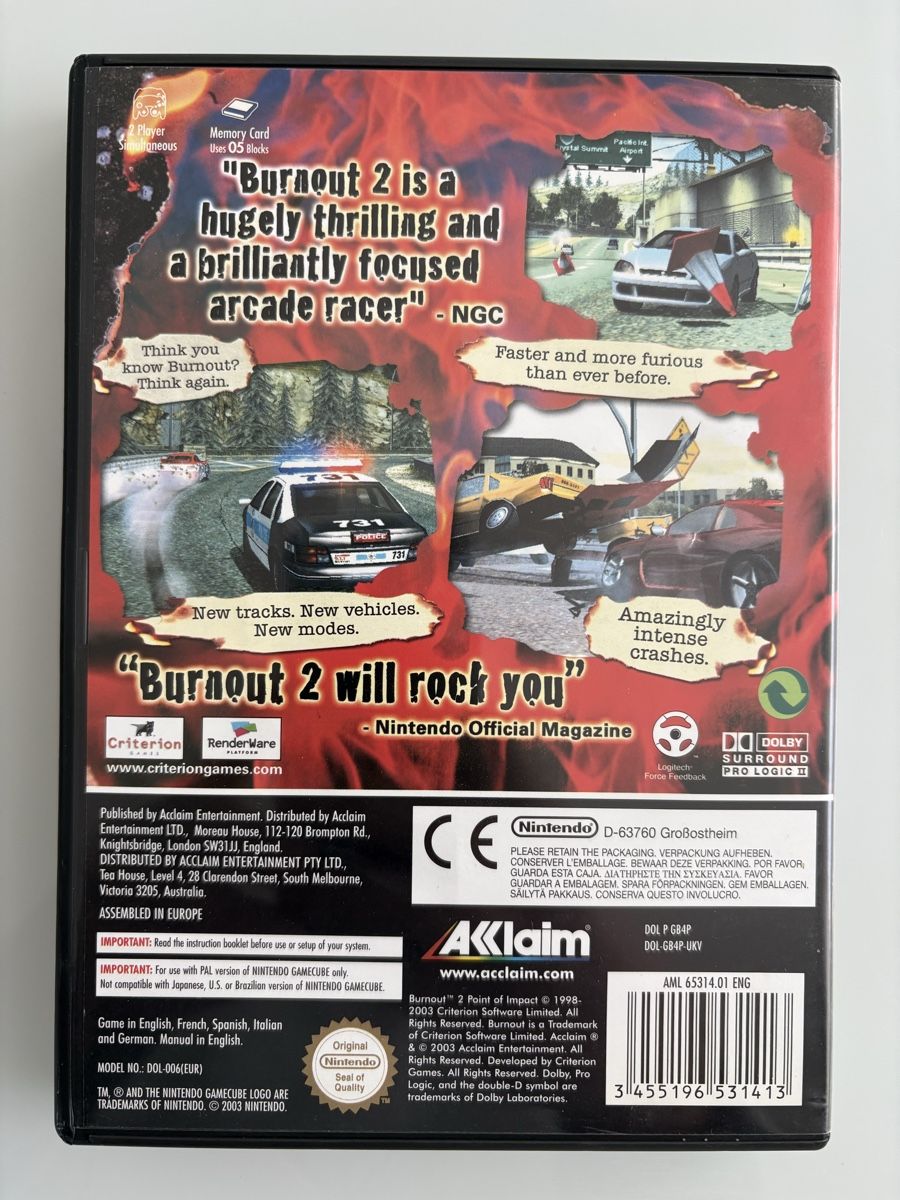 Burnout 2: Point of Impact - Nintendo GameCube - Complete (Neu (gemäss ...