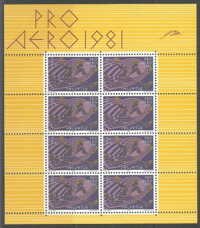 ** PRO AERO BOGEN 1981 - POSTFRISCH/FRANKATUR ** (Neu (gemäss Beschreibung)) in Heimenschwand ...