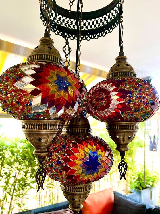 orientalische marokkanische bzw. türkische Glas Mosaik Lampe | Kaufen auf Ricardo