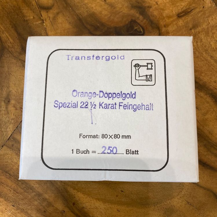Transfergold Orange-Doppeltgold 22,5 Karat Feingehalt 250 Bl (Neu und originalverpackt) in ...