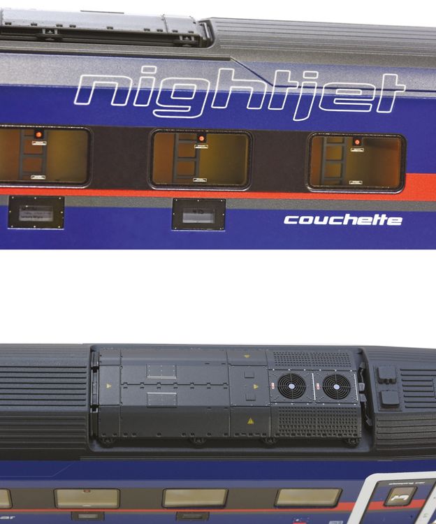 ‼️ SALE: Roco 5500004 7-teiliges Nightjet-Wagenset DC analog (Neu und ...