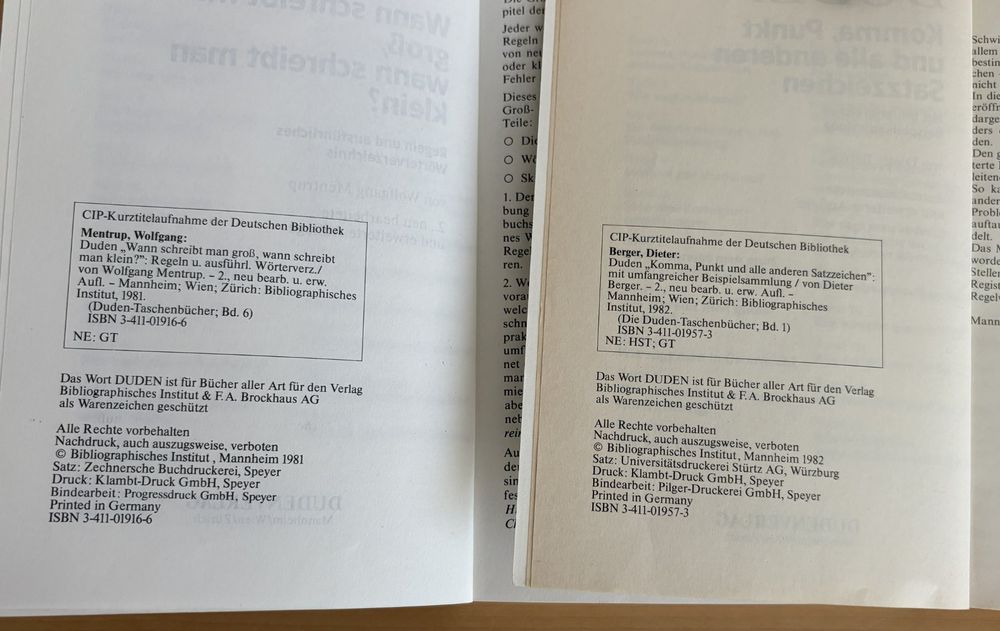 2 Duden Wann schreibt man gross, wann…Komma, Punkt und alle (Gebraucht ...