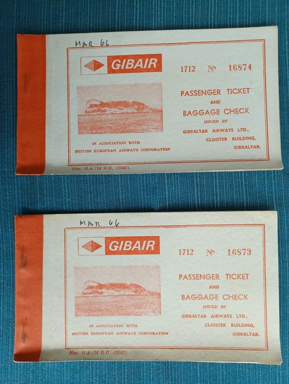 GIBAIR Tickets 1966 - Rare ! | Kaufen auf Ricardo
