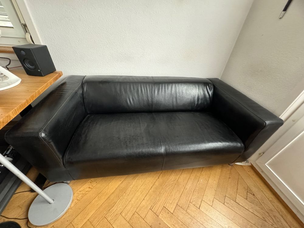 IKEA KLIPPAN Sofa Kunstleder schwarz 2 Plätze (Gebraucht) in Bern für CHF 10 – nur Abholung auf ...