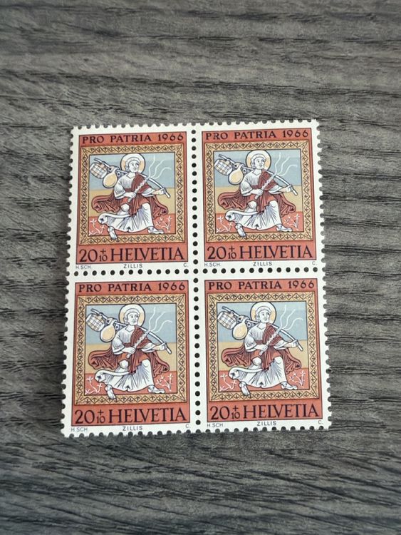 Schweiz Briefmarke Pro Patria 1966 Viererblock Top! (Neu (gemäss ...