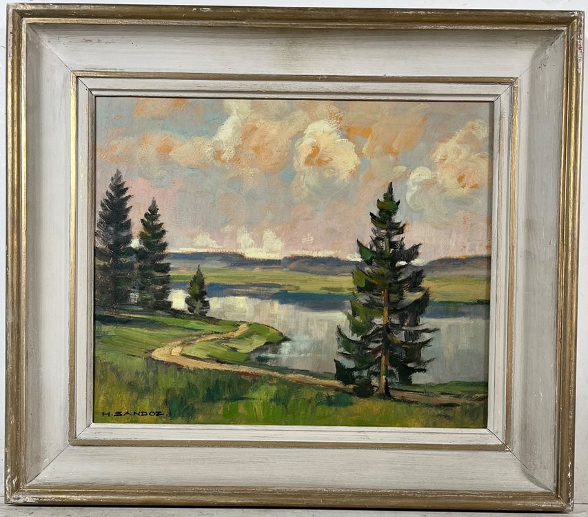 Hermann Sandoz (xx) Landschaft Gemälde mit Baum | Kaufen auf Ricardo