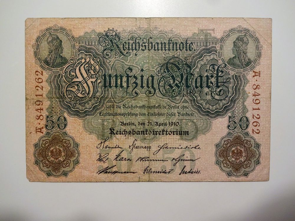 Reichsbanknote 50 Mark 1910 | Kaufen auf Ricardo