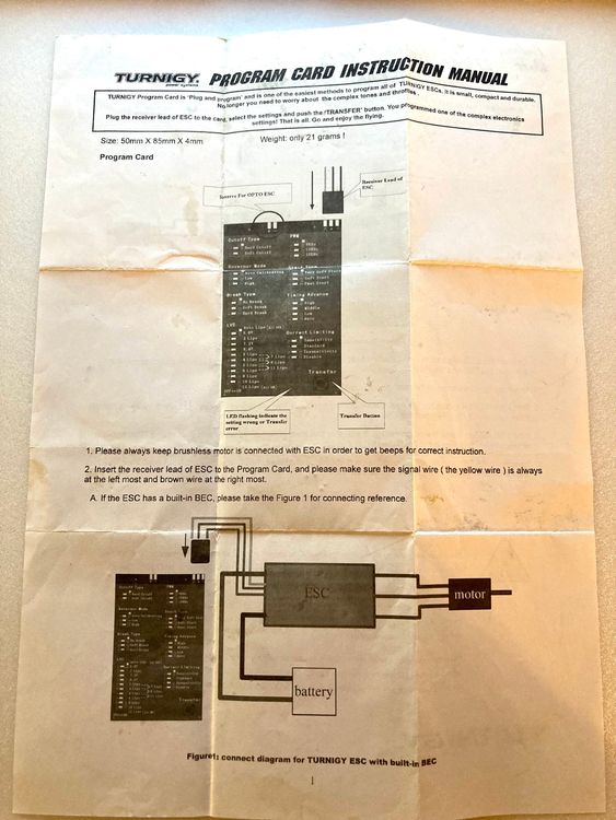 Turnigy Monstre-2000 ESC carte de programmation | Kaufen auf Ricardo
