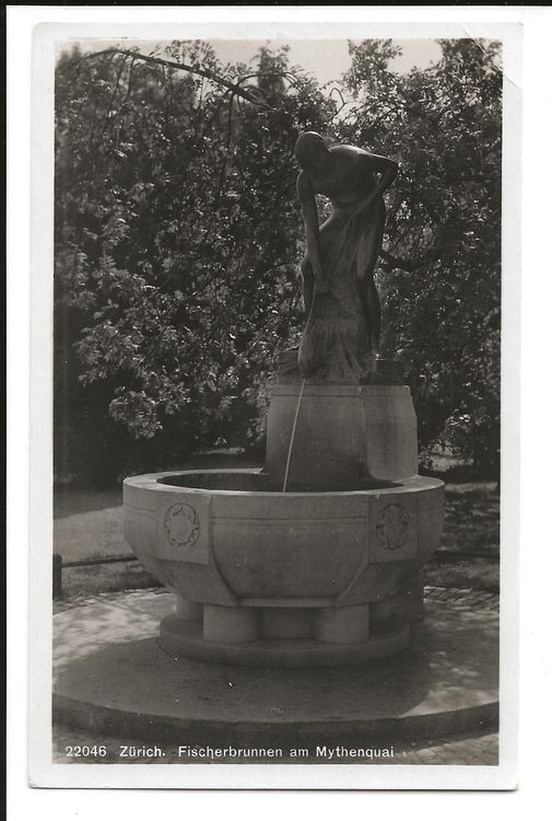 AK ca. 1920 Zürich Fischerbrunnen am Mythenquai (Gebraucht) in Greifensee für CHF 1 – mit ...