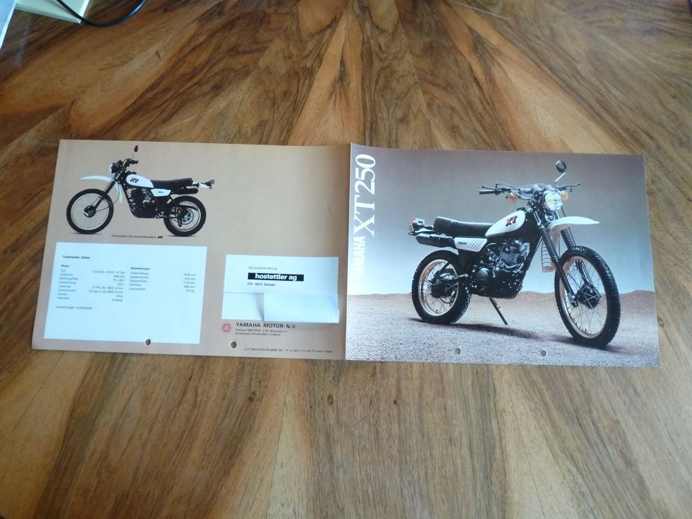 Yamaha XT 250 Prospekt Verkaufsbroschüre (Neu (gemäss Beschreibung)) in Huttwil für CHF 8 – mit ...