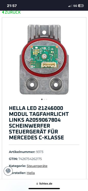 Mercedes MODUL TAGFAHRLICHT LINKS A2059067804 | Kaufen auf Ricardo