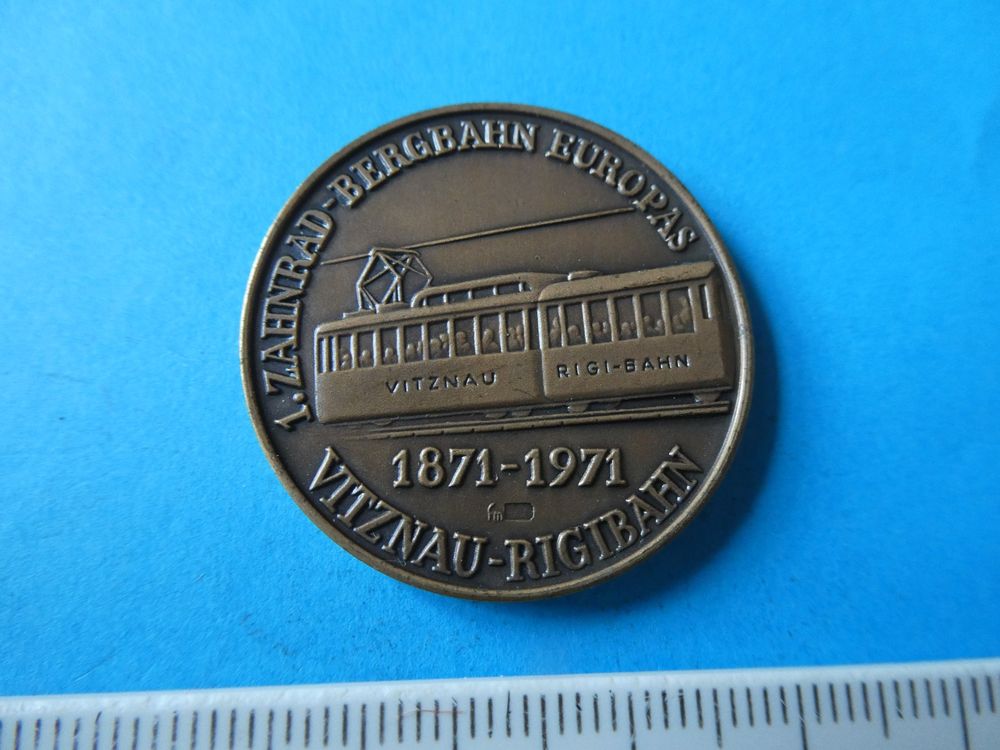 Medaille 33 mm, Vitznau-Rigibahn 1871-1971 (Gebraucht) in Hinterforst für CHF 3 – mit Lieferung ...