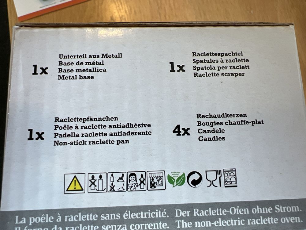 Raclette mit Rechaudkerzen (Neu und originalverpackt) in Eschenbach LU für CHF 6 – mit Lieferung ...