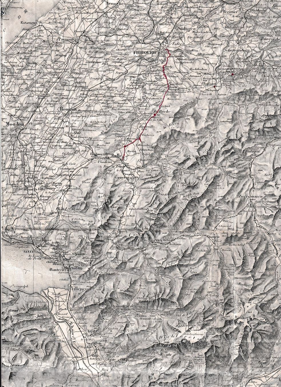 Géographie carte avec détail du projets de mouvementdu cours (D ...