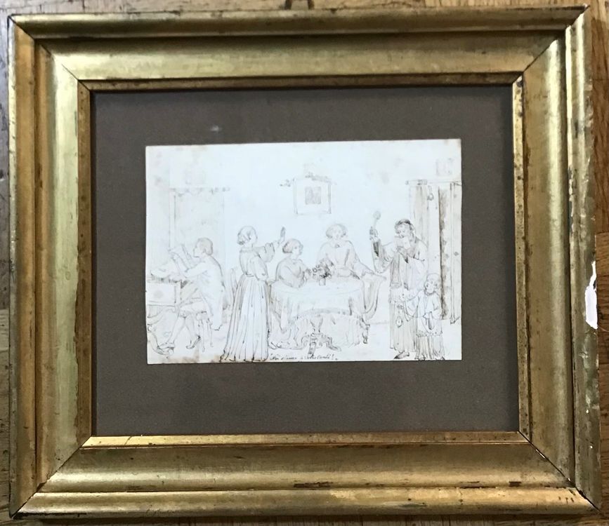 Antike Tuschzeichnung mit Personen Verso Beschriftet (Gebraucht) in Root für CHF 65 – mit ...