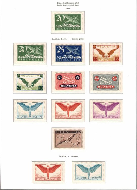 Flugpost F4z - F15z (geriffelt) incl.Varianten **, Kat.410.- (Neu (gemäss Beschreibung)) in ...