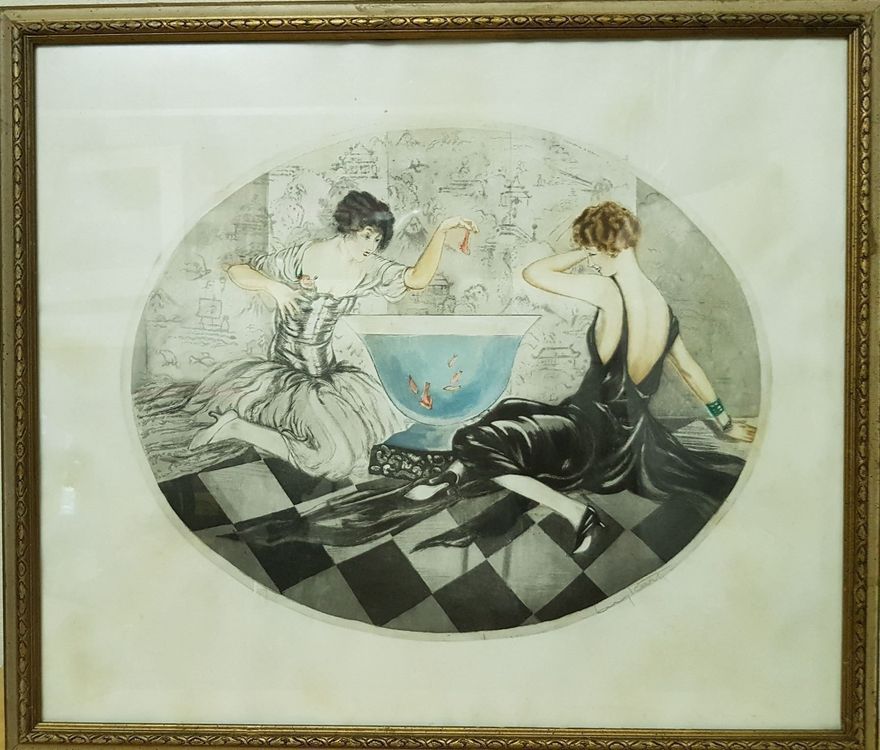 L. ICART (1888-1950)les poissons rouges (Gebraucht) in Lausanne für CHF ...