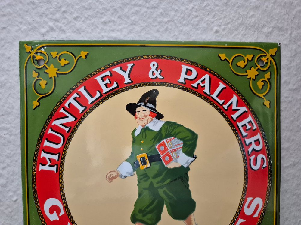 Emailschild Huntley Palmers Ginger Nuts Logo Emaille Schild (Gebraucht ...