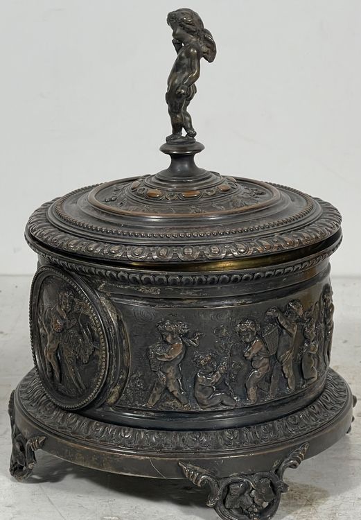 Antike Barock versilberte Bronze Schatulle mit Sehr datiert | Kaufen auf Ricardo