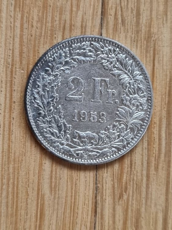 2 Franken 1953 - Top-Stück - selten (Gebraucht) in Mels für CHF 10 – mit Lieferung auf Ricardo ...