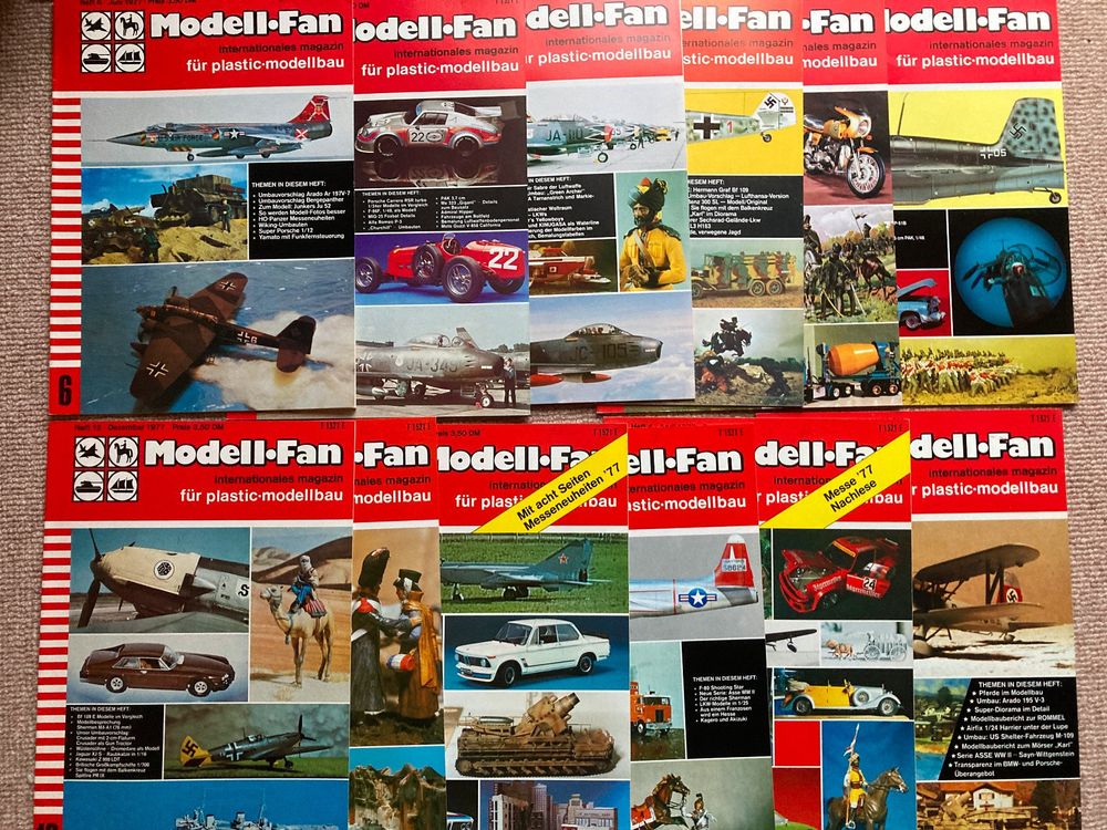 Modell Fan, 12 Hefte aus dem Jahr 1977 | Kaufen auf Ricardo