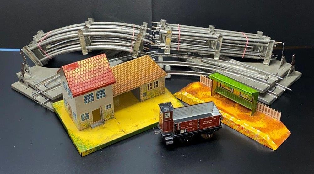 Bahnhof Bing Hornby Schienen Weichen Spur 0 KB div Blechbahn | Kaufen ...