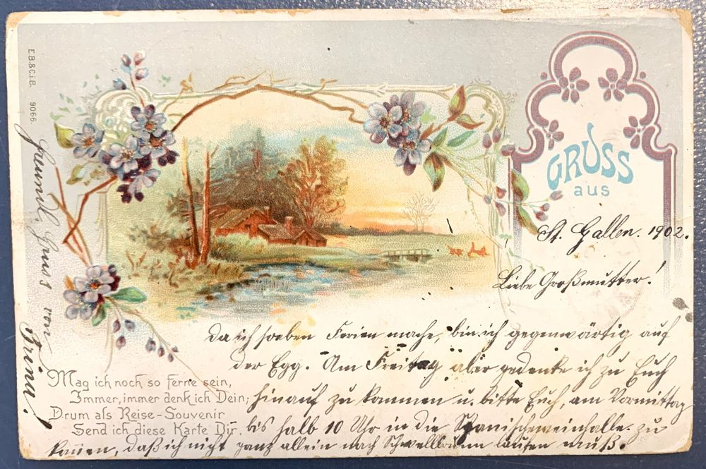Schöne Gruss Postkarte 1902 | Kaufen auf Ricardo