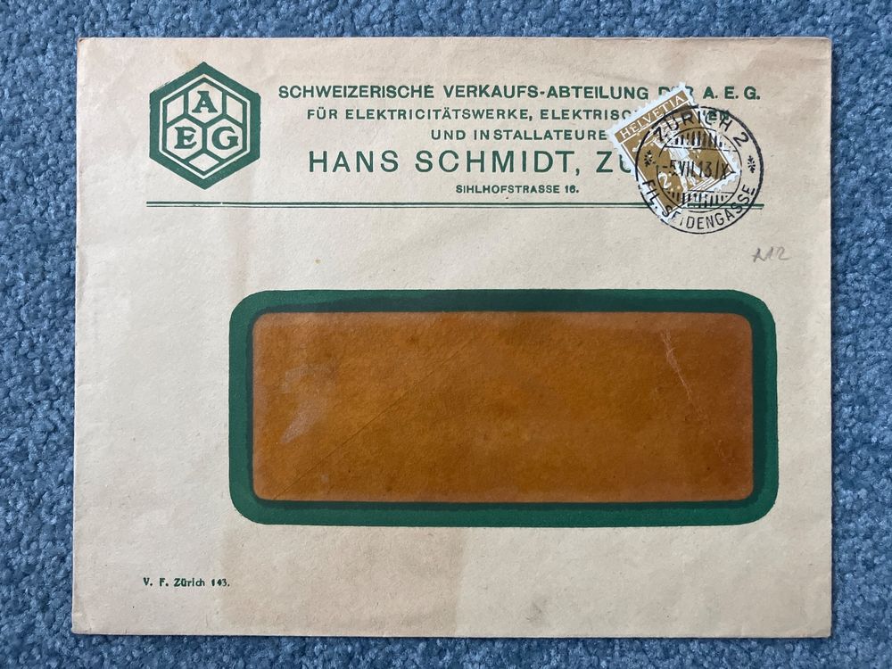 Perfin A12 auf Brief | Kaufen auf Ricardo